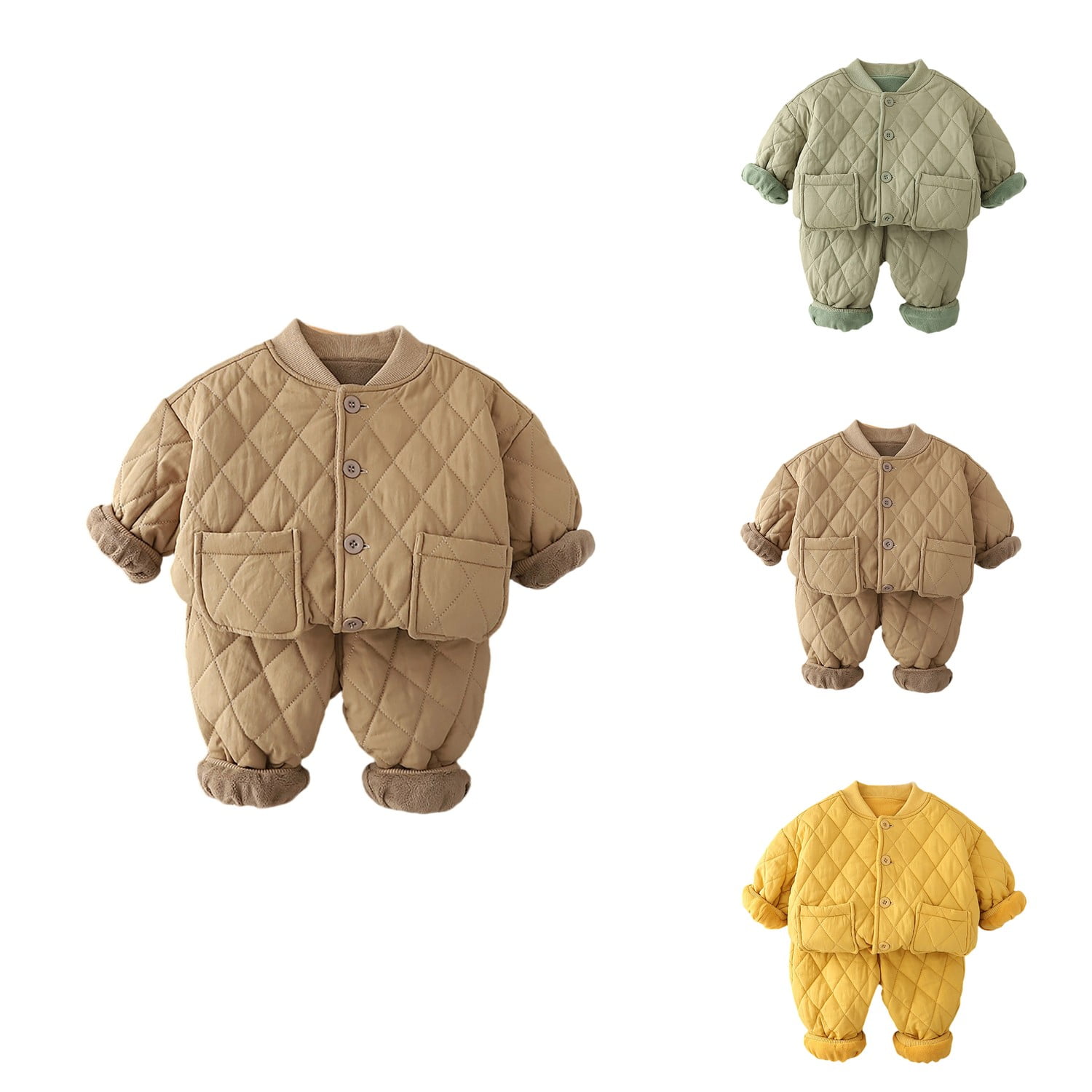 Boys 2-Piece Outfit Set, Long Sleeve Jacket & Pants, Casual Fall Winter ...