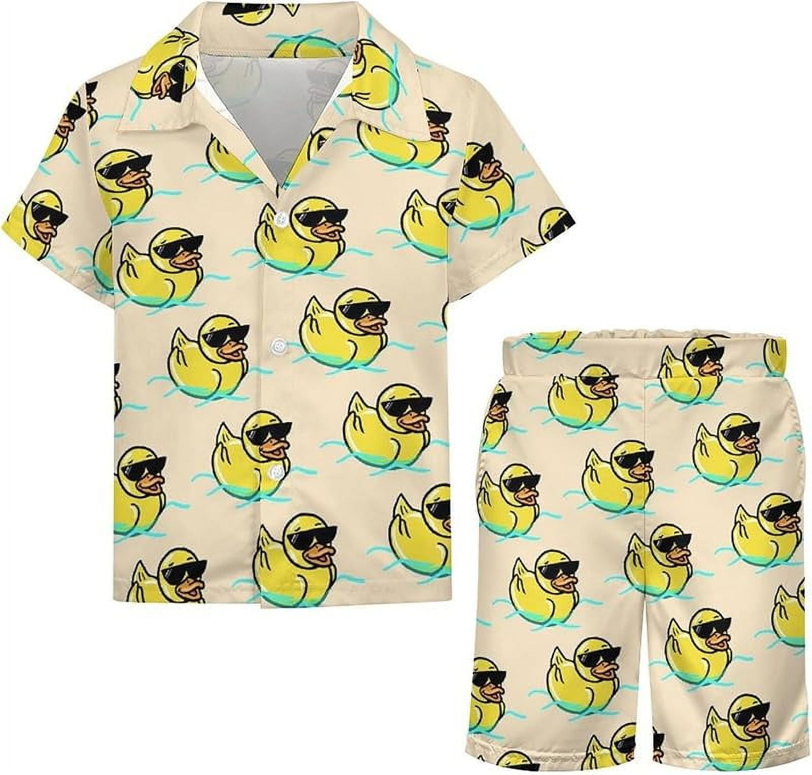 Boys 2 Piece Outfits Hawaiian Button Down Shirts and Shorts Sets ...