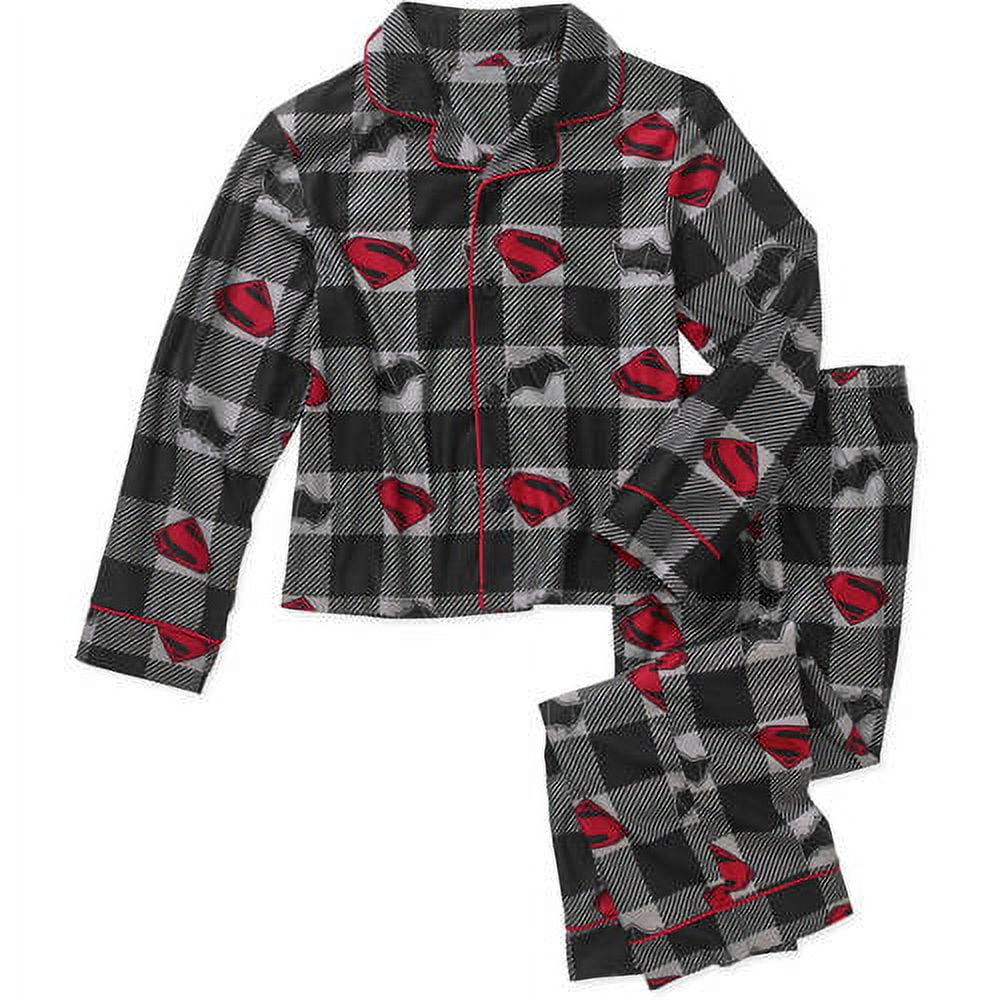 Boys' 2 Piece Poly Button Front Pajama Sleepwear Set, Available in 24 ...