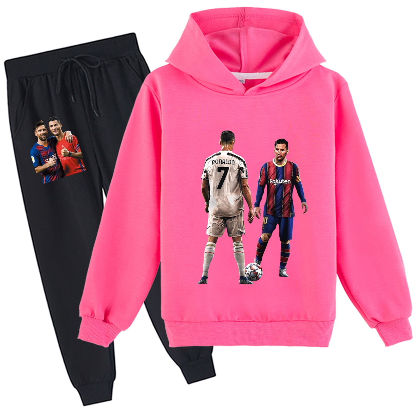 Boys 2 Piece Sweatsuit Outfits-Cristiano Ronaldo Hoodies Graphic with ...