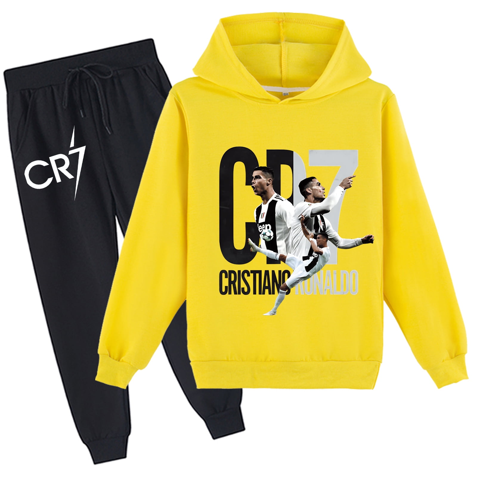 Boys 2 Piece Tracksuit Outfits-Cristiano Ronaldo Hoodies Graphic with ...