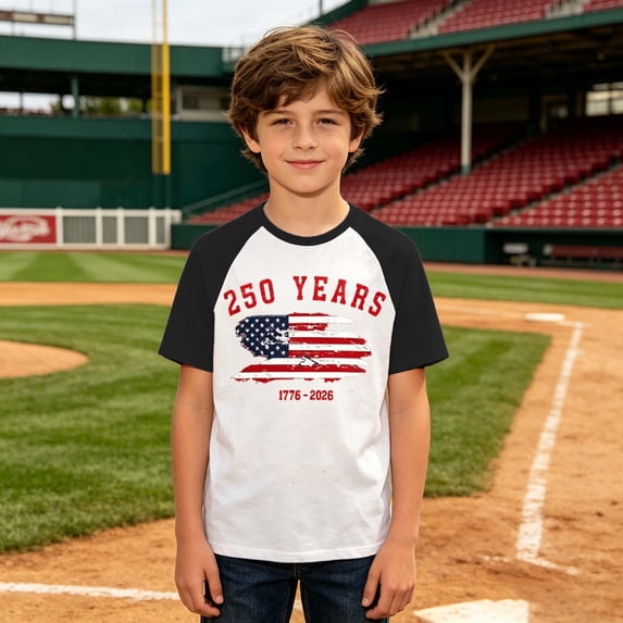 Boys 250 Anniversary USA Shirt Celebration Patriotic Flag 1776-2026 ...