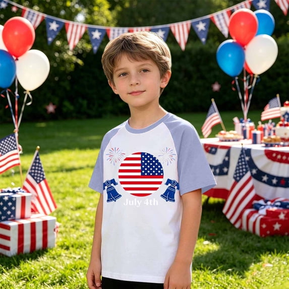 Boys 250 Anniversary USA Shirt Celebration Patriotic Flag 1776-2026 ...