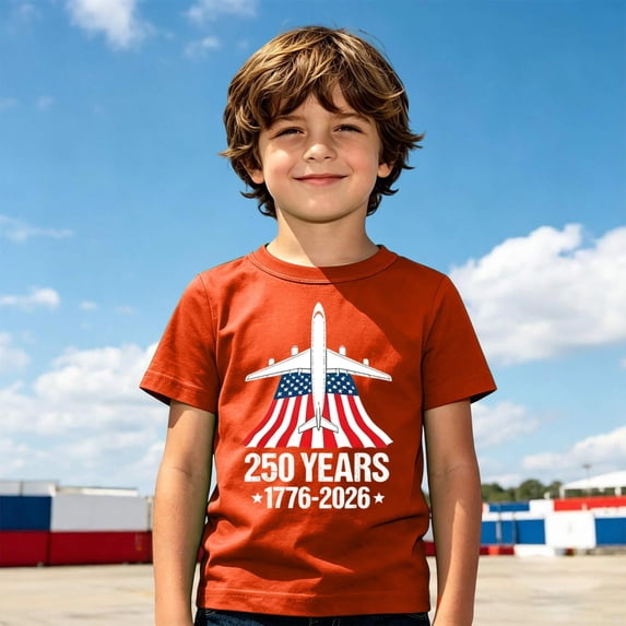 Boys 250 Anniversary USA Shirt Celebration Patriotic Flag 1776-2026 ...