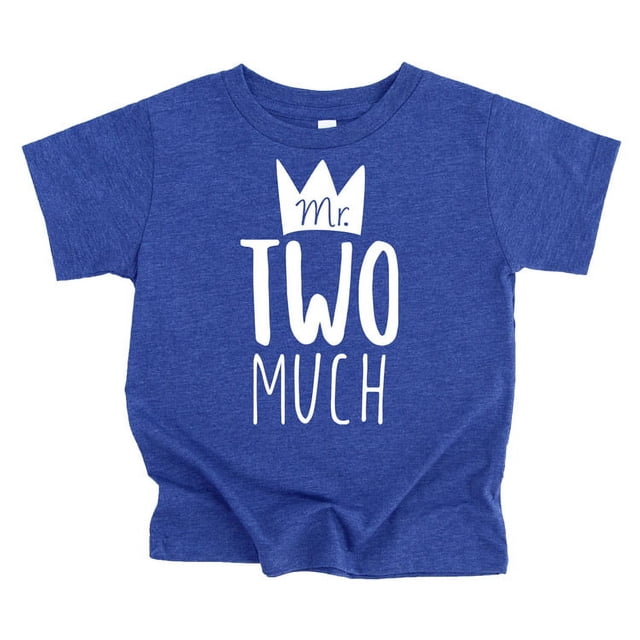 Boys 2nd Birthday Mr Two Much Crown Birthday Shirt Picture Perfect ...