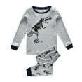 Boys 3t Pajamas Crew Neck Cotton Long Sleeve Sets Cartoon Dinosaur Children Loungewear Sets Cool ...