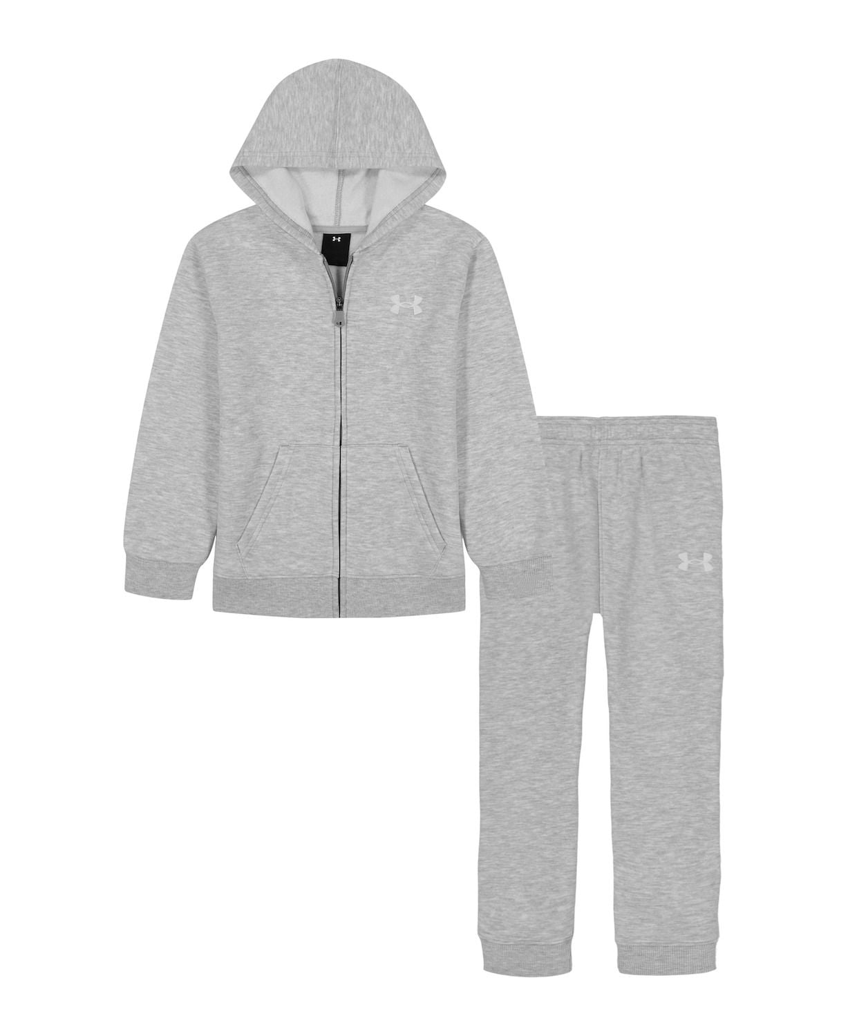 Boys 4-7 Under Armour Branded Logo 2-Piece Zip-Up Hoodie & Jogger Pants ...