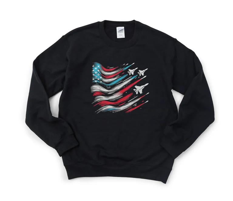 Boys 4th July Jet USA Flag Patriotic Aviation Kids Cool Pilot Graphic ...