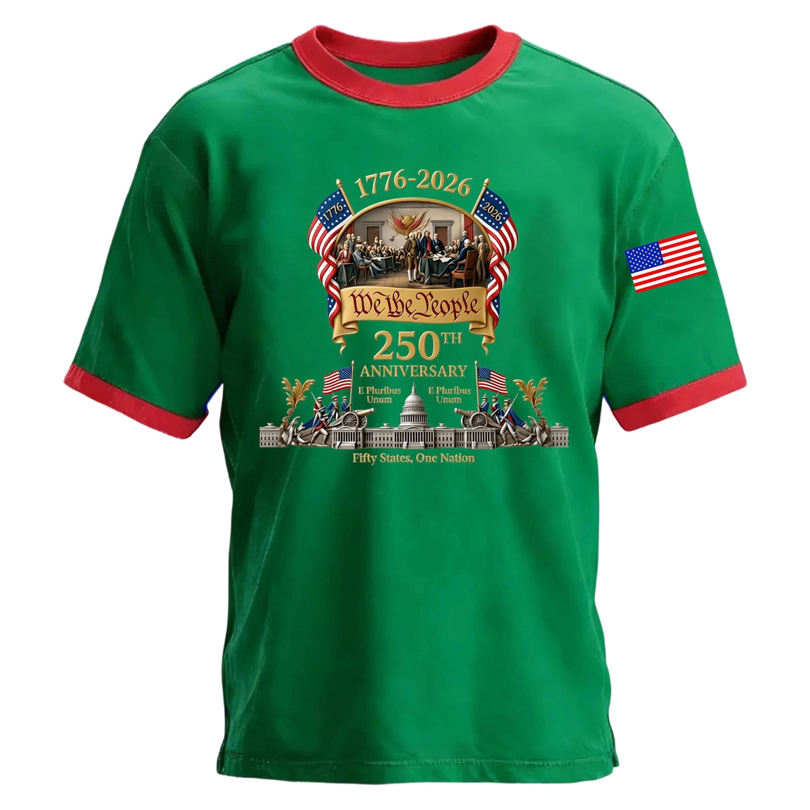 Boys 4th Of July Shirt Regular Fit Casual American Flag T-Shirt Soft ...