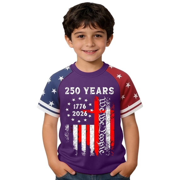 Boys 4th of July Shirt Flag Patriotic T-Shirt Independence Day for Kids ...