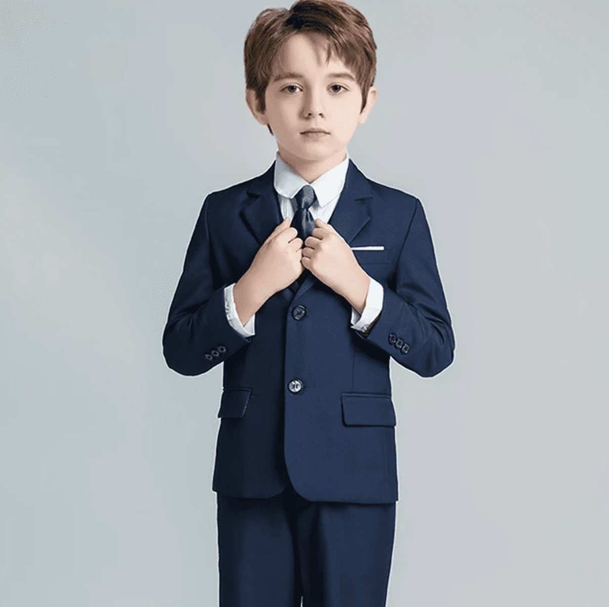 Boys 5 Pieces Gentleman Suits Slim Fit Formal Wedding Party Suits ...