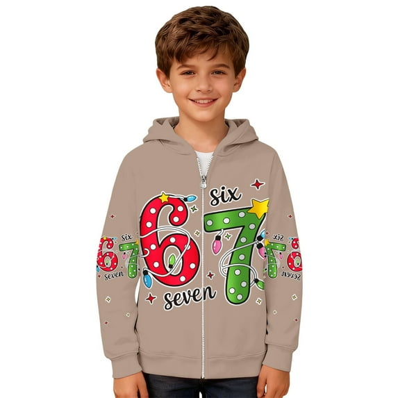 Boys 6 7 Hoodies Sweatshirt Casual Daily Wear Fashion Jacket For Kids ...