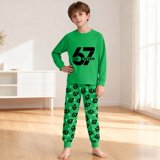 Boys "67" All-Over Print Pajama Set – Cozy Soft Nightwear for Bedtime ...