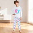 Boys "67" All-Over Print Pajama Set – Cozy Soft Nightwear for Bedtime ...