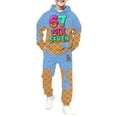 Boys 67 Ice Sweatsuit 2Pcs Sets Kid Ice Cream Cartoon Pattern Print ...