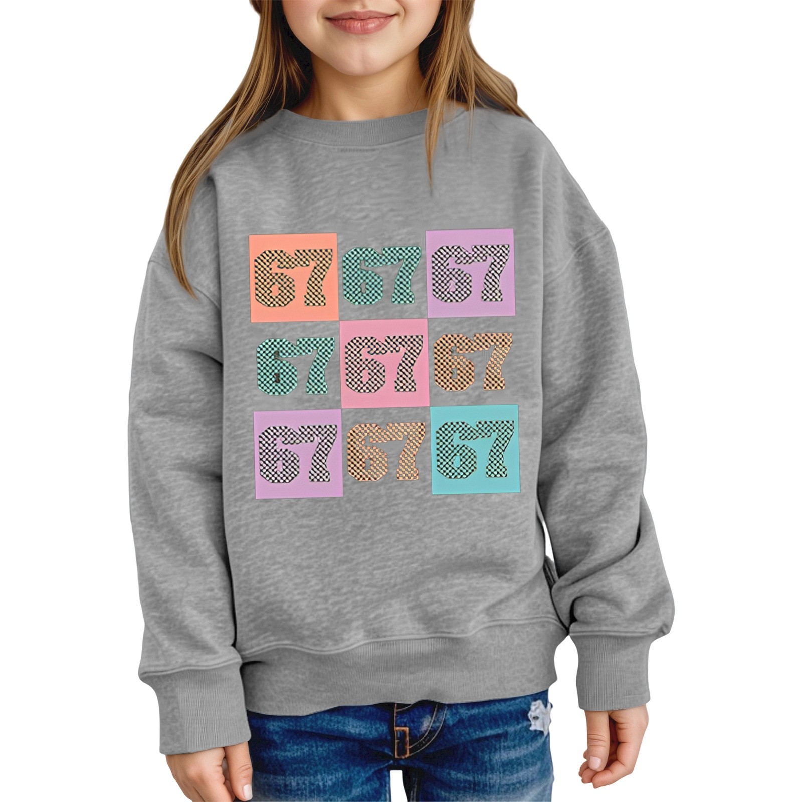 Boys 67 Meme Hoodie Loose Preppy Comfortable 6 7 Meme Sweatshirts St ...