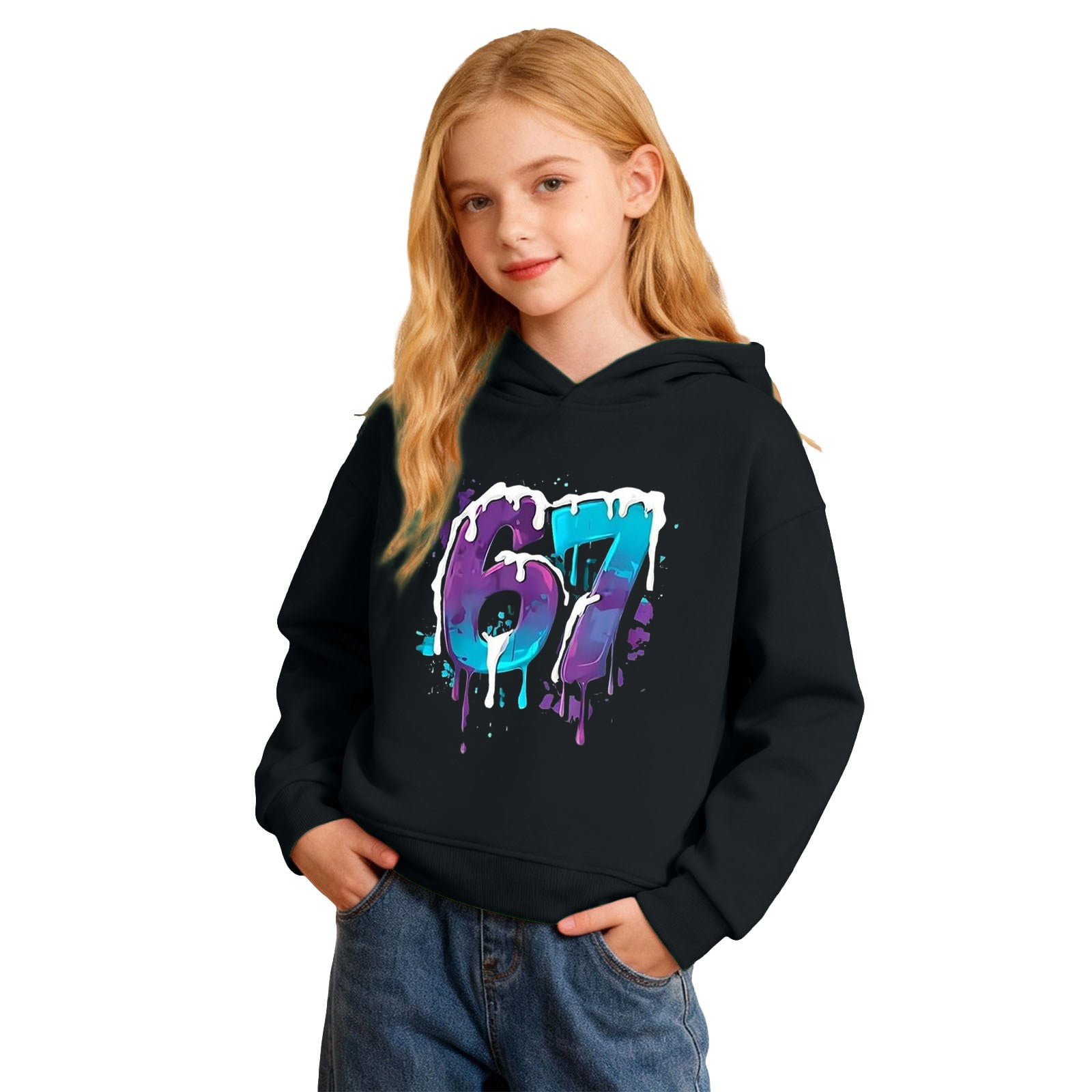 Boys 67 Sweatshirt Casual Ultra Comfort 6 7 Meme Pullover Valentines ...