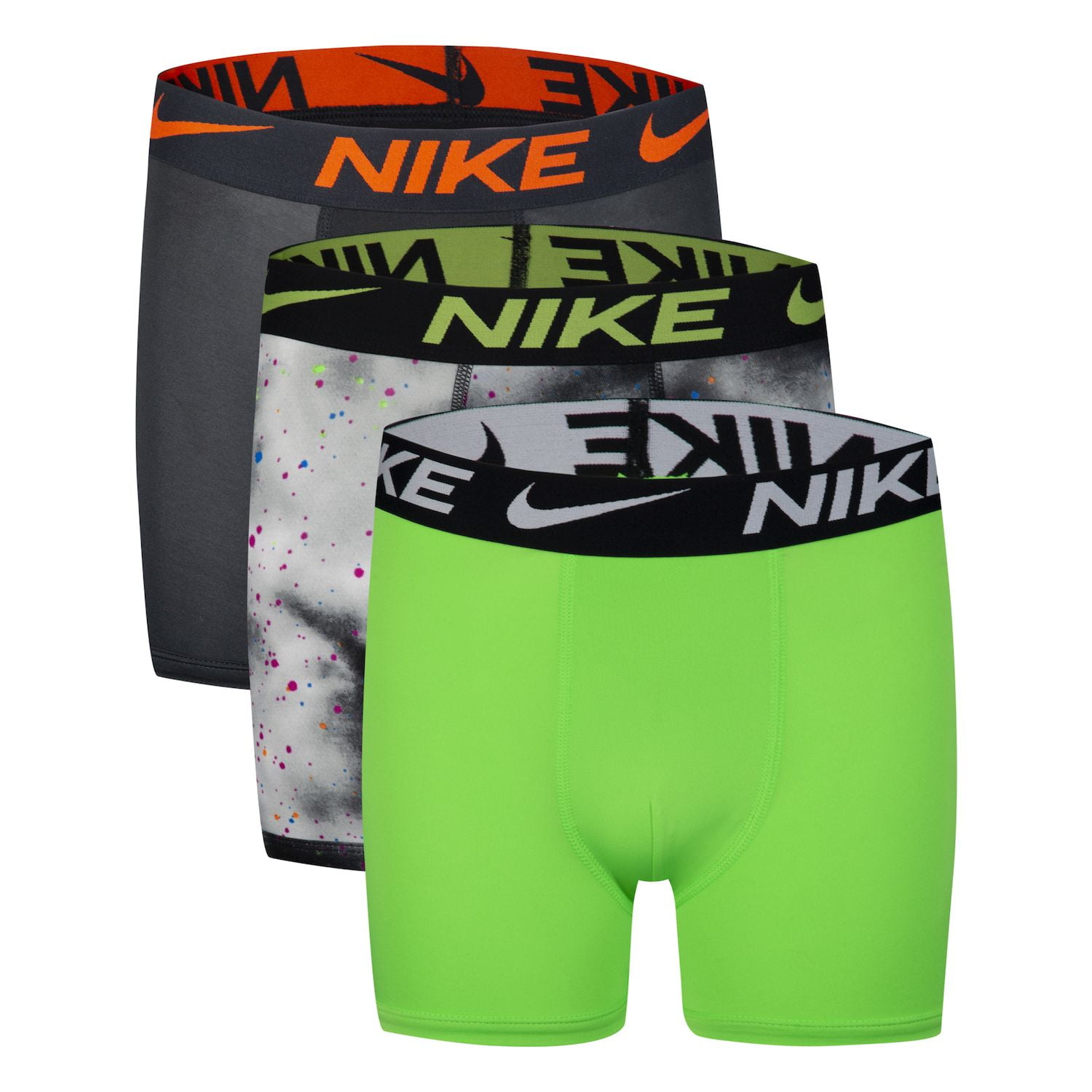 Boys 8-20 Nike Dri-FIT Boxers 3-Pack Color: Green Black Size: LARGE ...