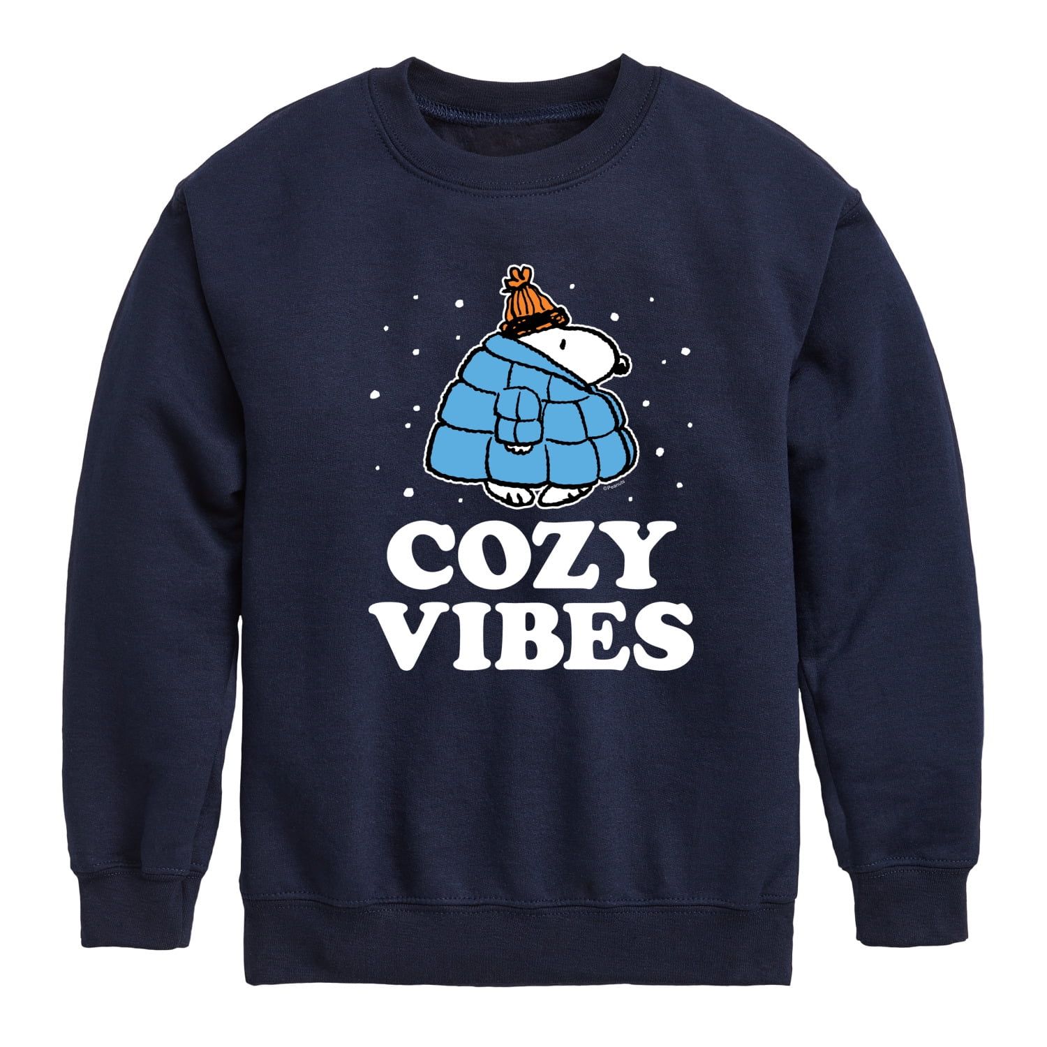 Peanuts - Snoopy - Puffer - Cozy Vibes - Toddler And Youth Crewneck ...