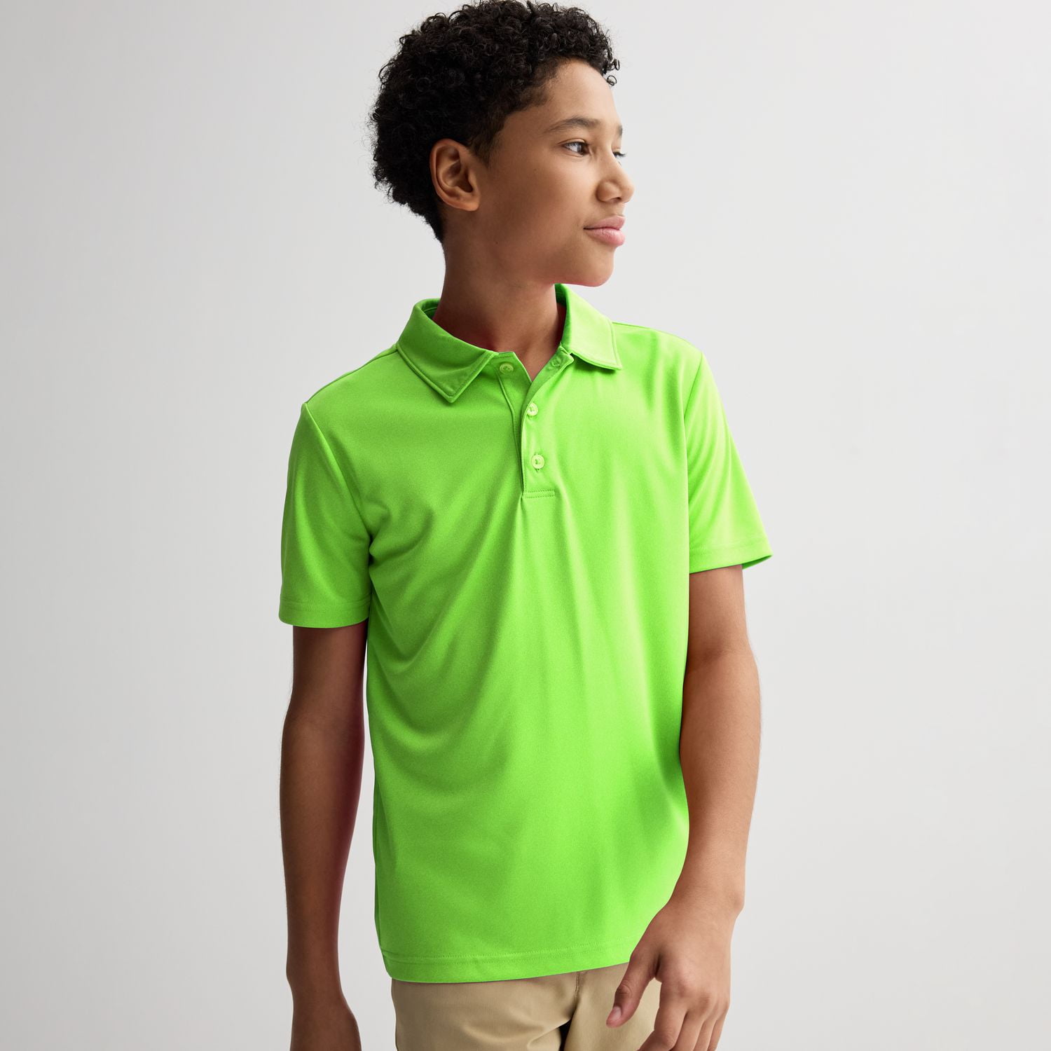 Boys 8-20 Tek Gear® Dry Tek Polo in Regular & Husky Color: Lemon Surf ...