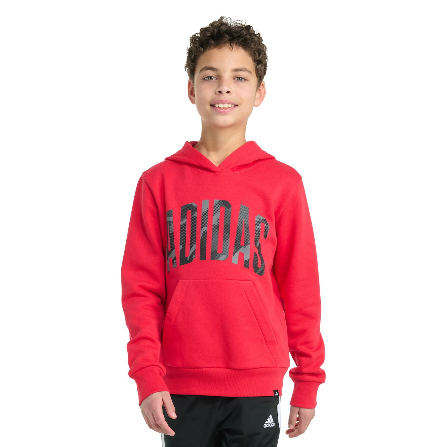 Boys 8-20 adidas Long Sleeve Graphic Fleece Pullover Hoodie Color: Red ...