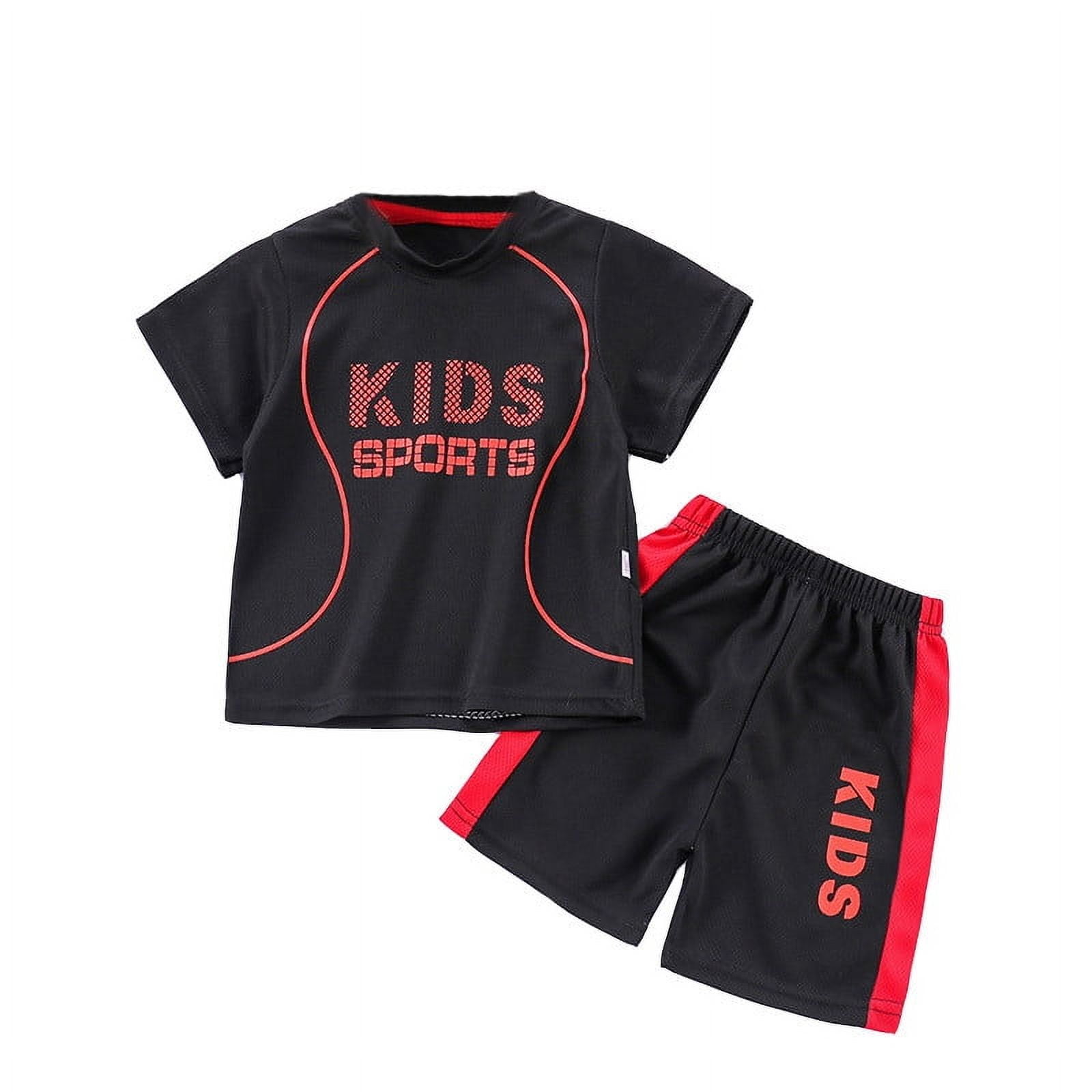 Boys Active Shorts Set 3-4 Years Boys Summer Baseball Clothes ...