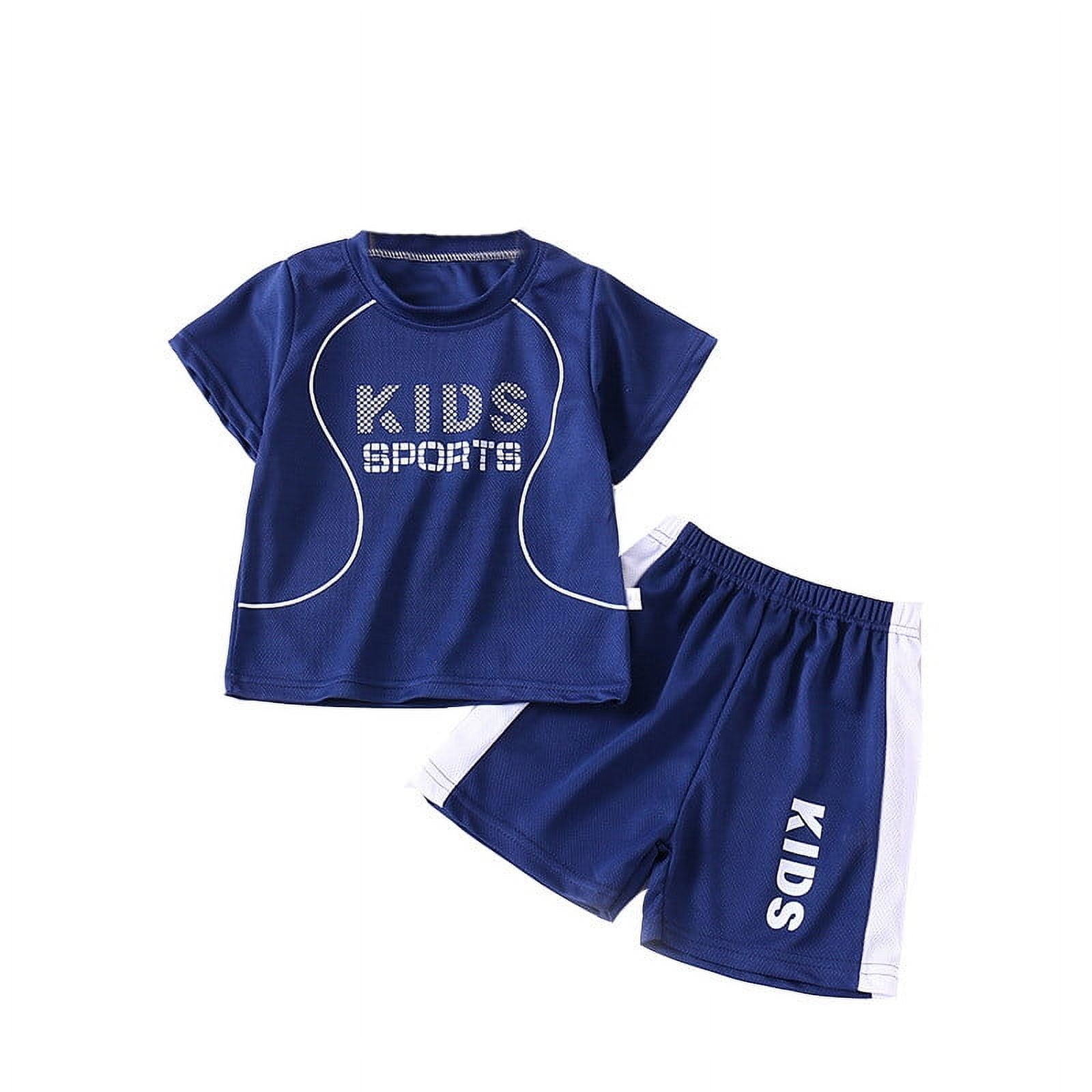Boys Active Shorts Set 5-6 Years Boys Summer Baseball Clothes ...
