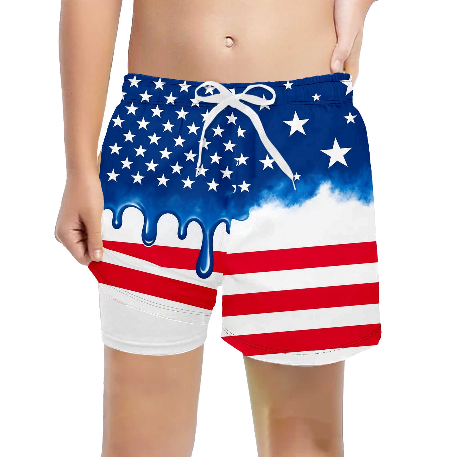 Boys American Flag Swim Trunks Baby Boy July 4th Outfit Board Shorts ...