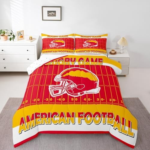 Boys American Football Bedding Set Toddle Size Rugby Game Comforter Set ...
