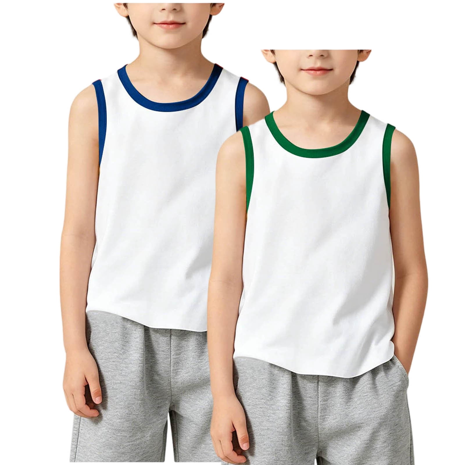 Boys And Girls Sleeveless Camisole Summer Thin Breathable Base Top For ...