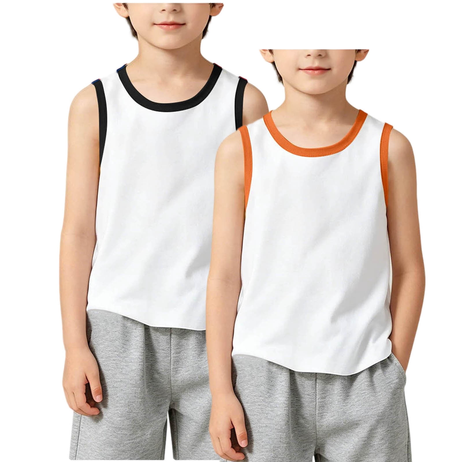 Boys And Girls Sleeveless Camisole Summer Thin Breathable Base Top For ...
