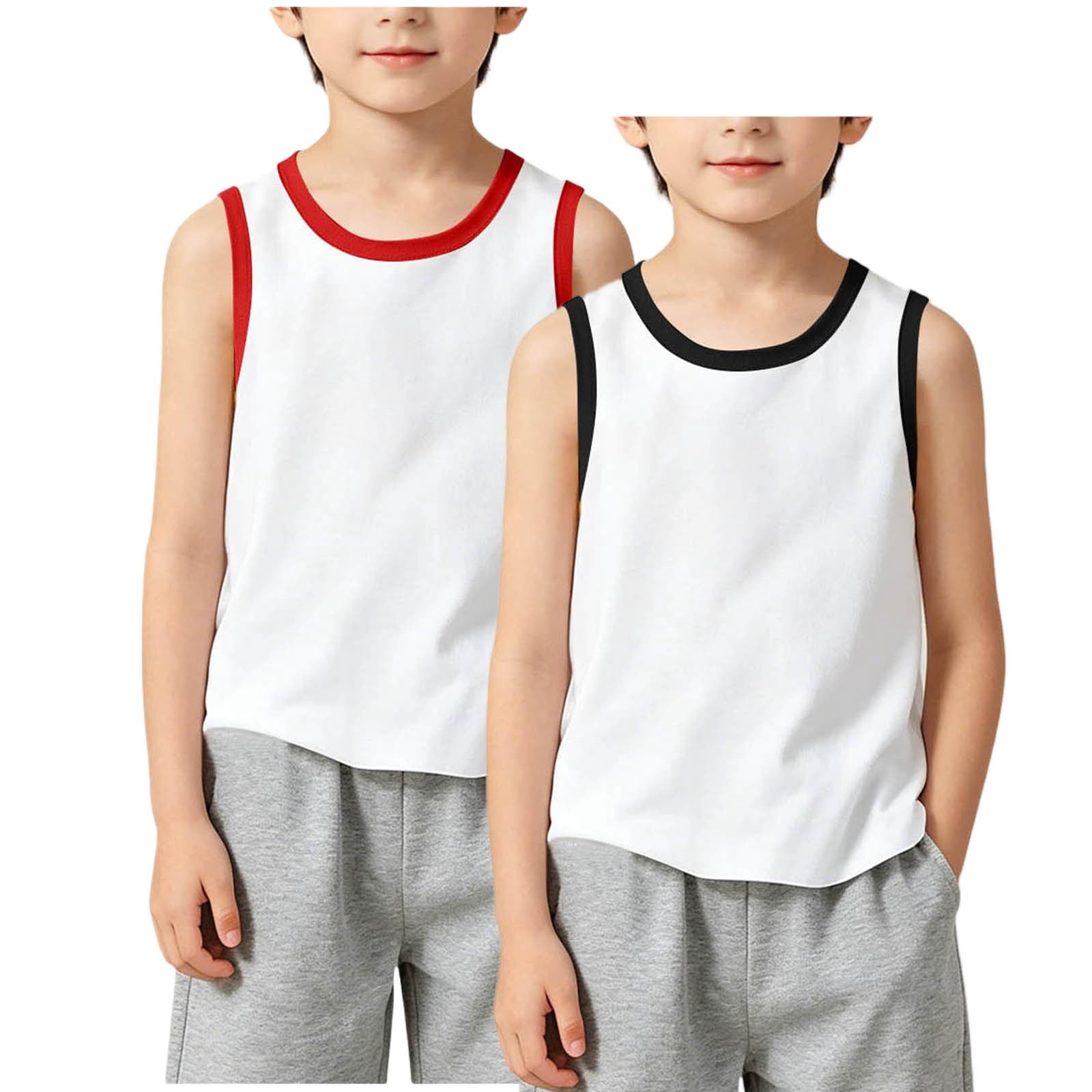Boys And Girls Sleeveless Camisole Summer Thin Breathable Base Top For ...