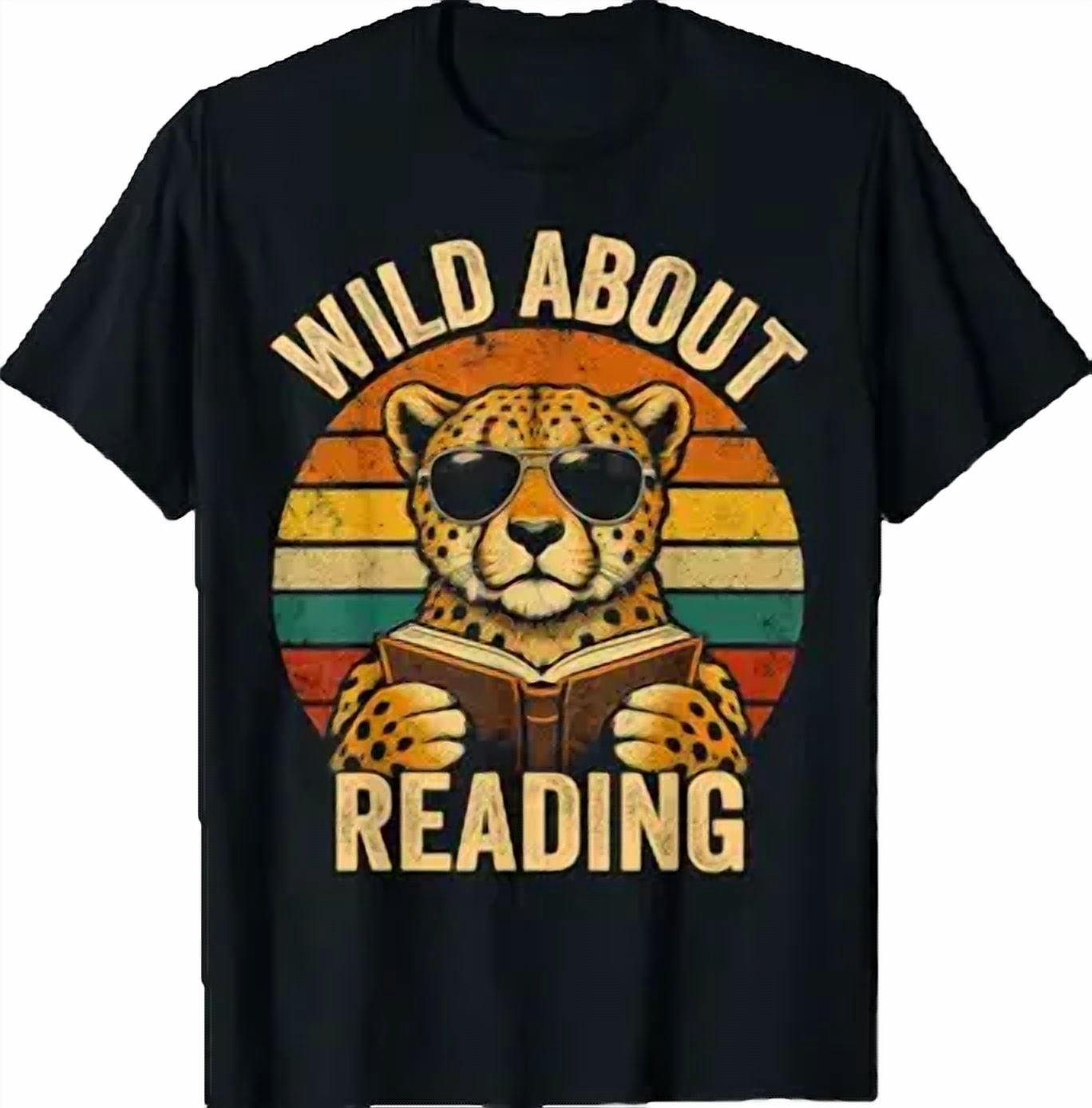 Boys Animal Print Clothes Wild About Reading Cheetah Book T-Shirt ...