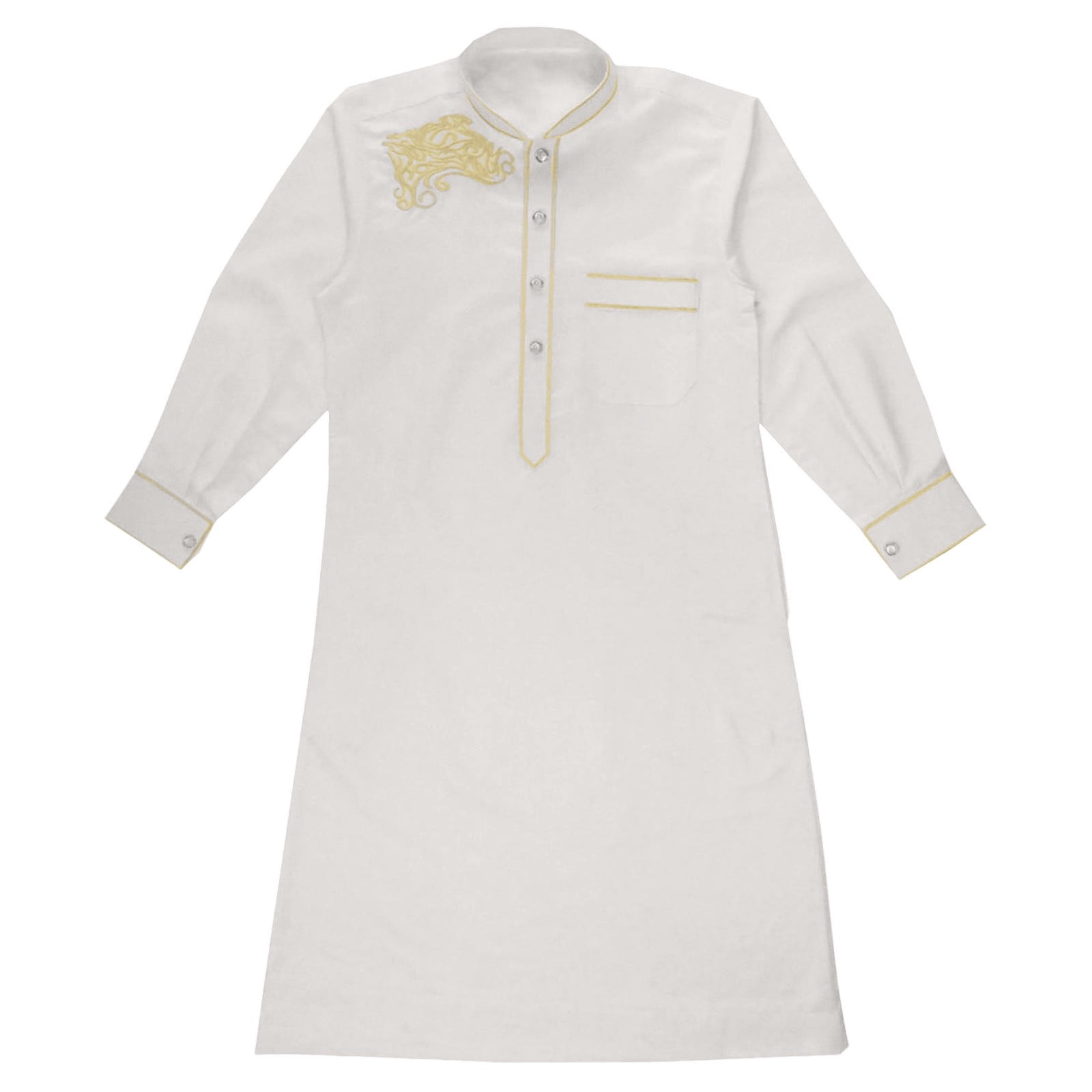 Boys Arabic Thobe Robe Traditional Middle Long Sleeve Ankle Length ...