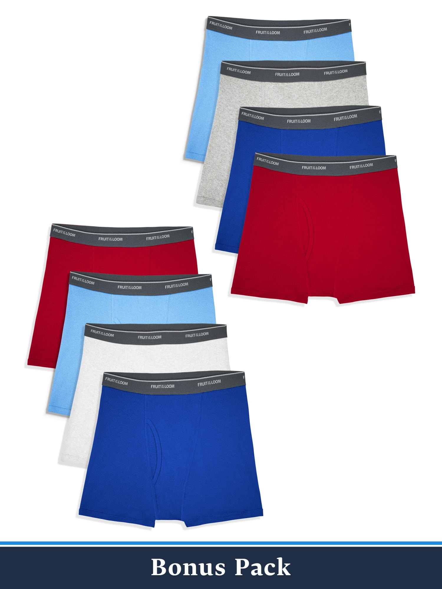 Boys' Assorted Color Boxer Briefs, 5+3 Bonus Pack - Walmart.com