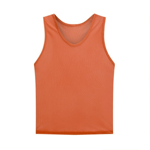 Boys Athletic Mesh Vest Top Solid Color Sleeveless Design for Sports ...