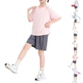 Boys Athletic Sets Short Sleeve Quick Dry T-Shirt and Mesh Shorts 2 ...