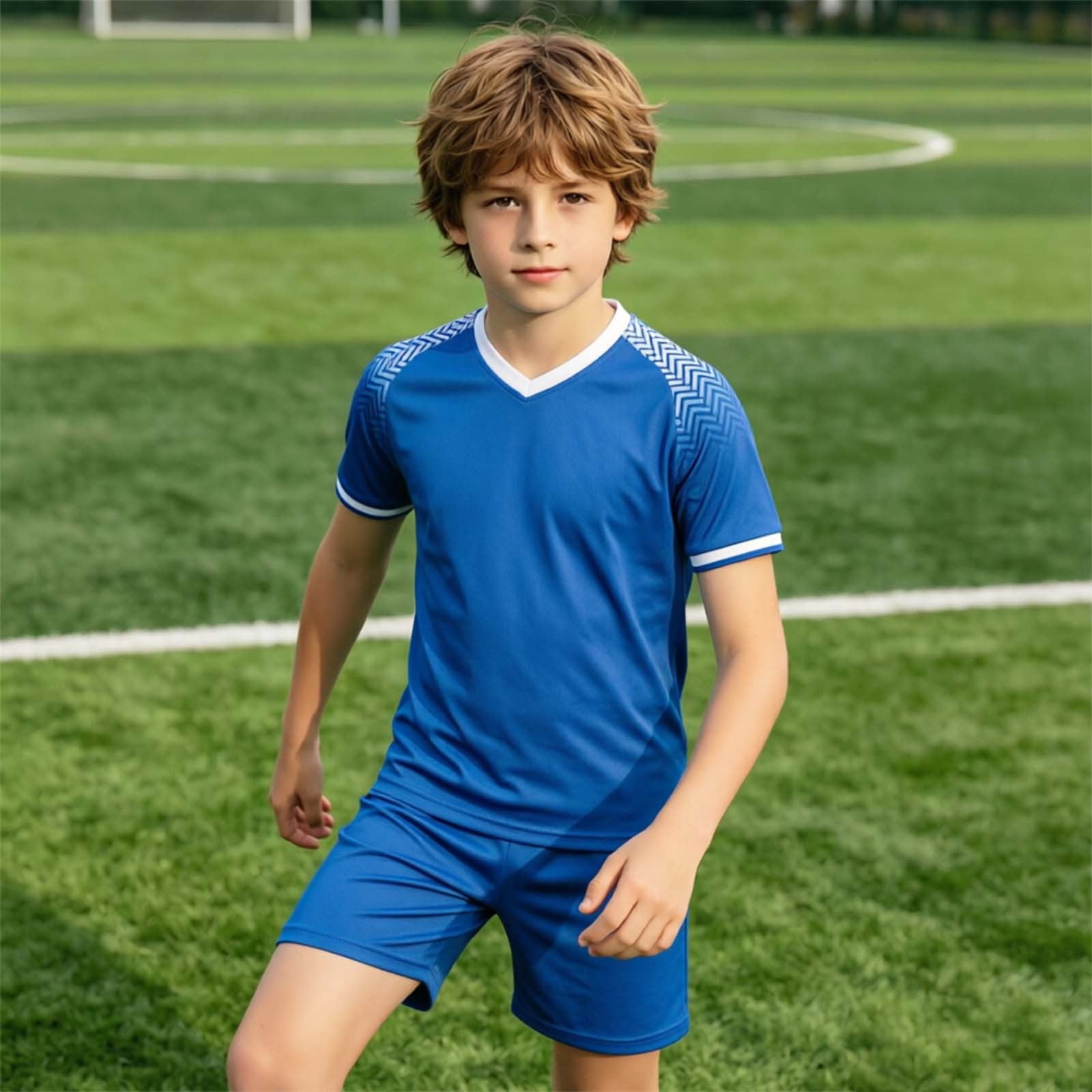 Boys Athletic Shorts Set Elastic Waist Casual 2 Piece Activewear ...