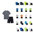 Boys Athletic Shorts Set Kids 2 Piece Running Suit Grey Casual Quick ...