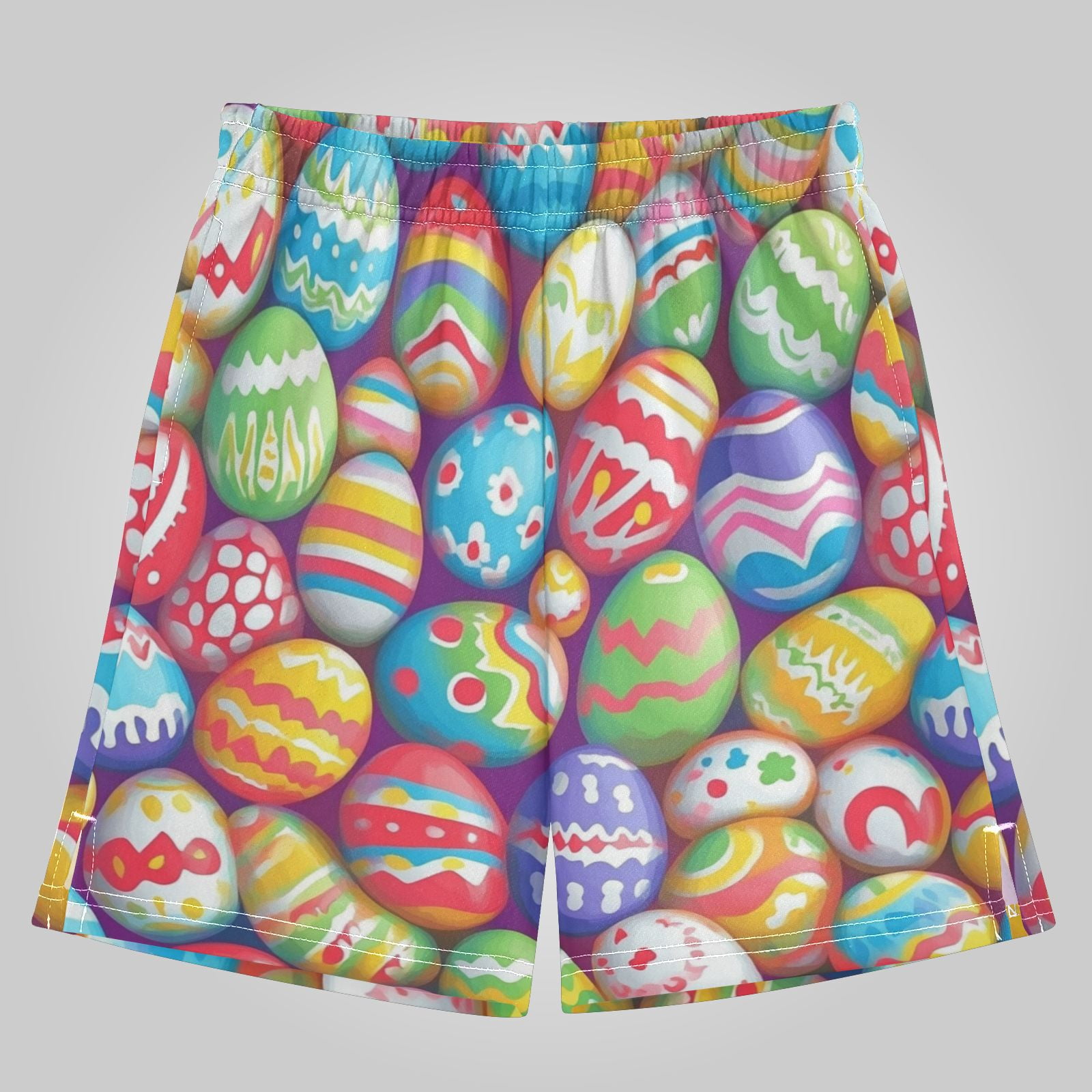 Boys' Athletic Shorts - Thick Polyester, Loose Fit, Full Print - Casual ...