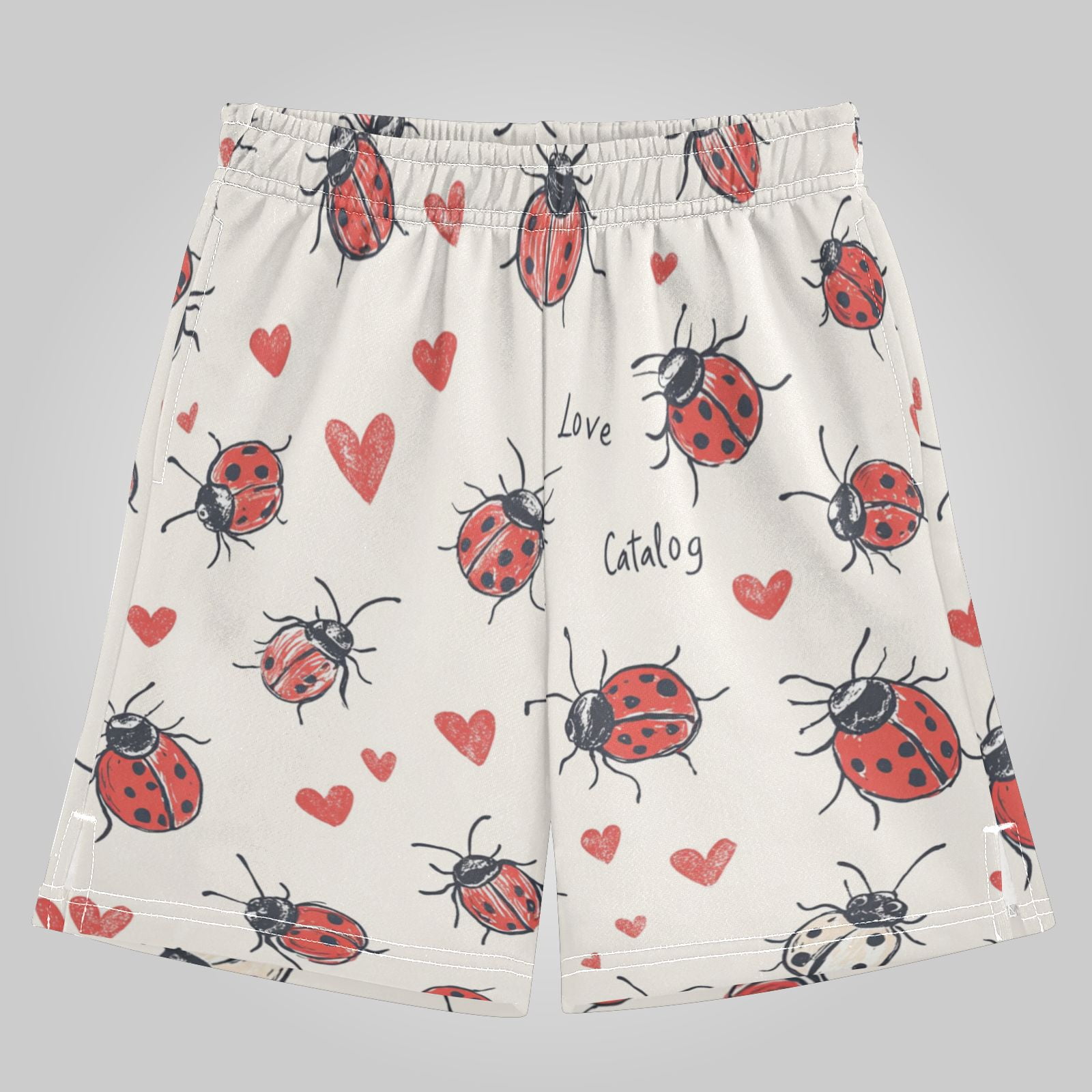 Boys' Athletic Shorts - Thick Polyester, Loose Fit, Full Print - Casual ...