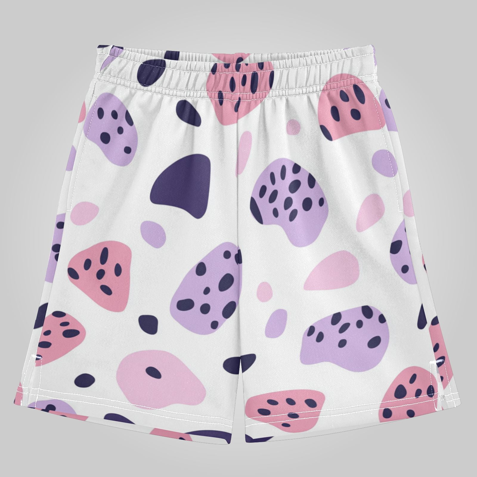 Boys' Athletic Shorts - Thick Polyester, Loose Fit, Full Print - Casual ...