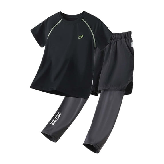 Boys Athletic Shorts and Performance T-Shirt Crew Neck Boy Clothes Set ...