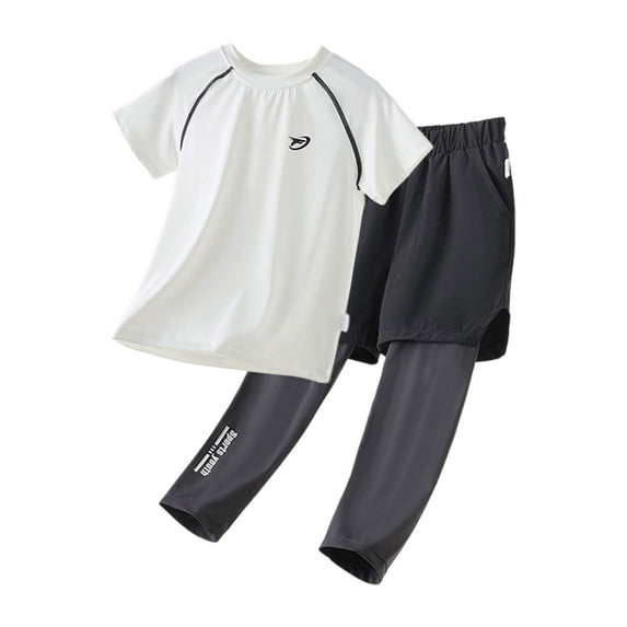 Boys Athletic Shorts and Performance T-Shirt Crew Neck Boy Clothes Set ...