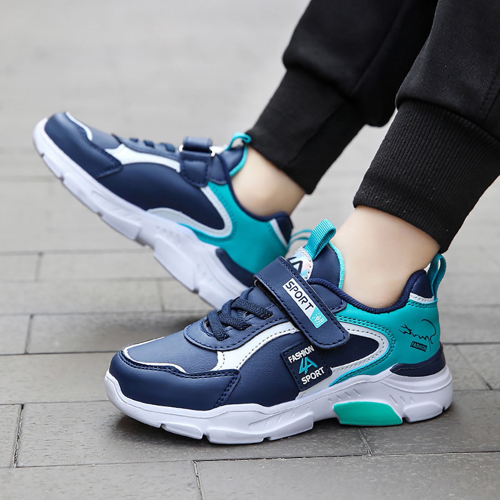 Boys Athletic Sneakers For Kids Lightweight Tennis Running Walking ...