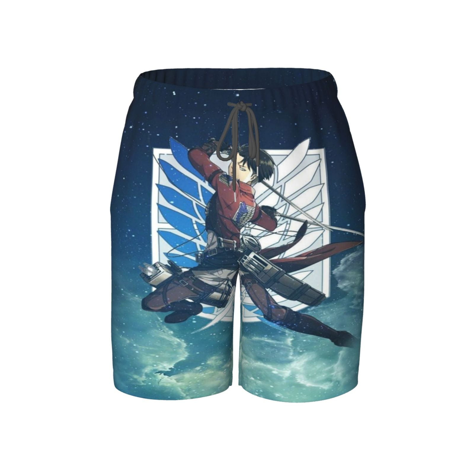 Boys Attack On Titan Swim Trunks With Mesh Liner Kids Cartoon Quick Dry ...