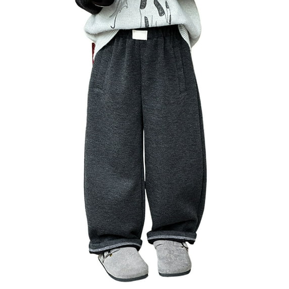 Boys Autumn Winter Casual Trousers Korean Style Fashion Lined Soft ...