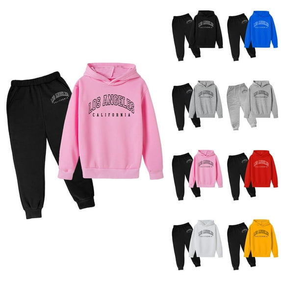 Boys' Autumn Winter Hoodie Pullover Set, Casual Letter Printed 2-Piece ...