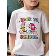 Boys Back to School Pattern T-Shirt - Short Sleeve Crew Neck T-Shirt ...