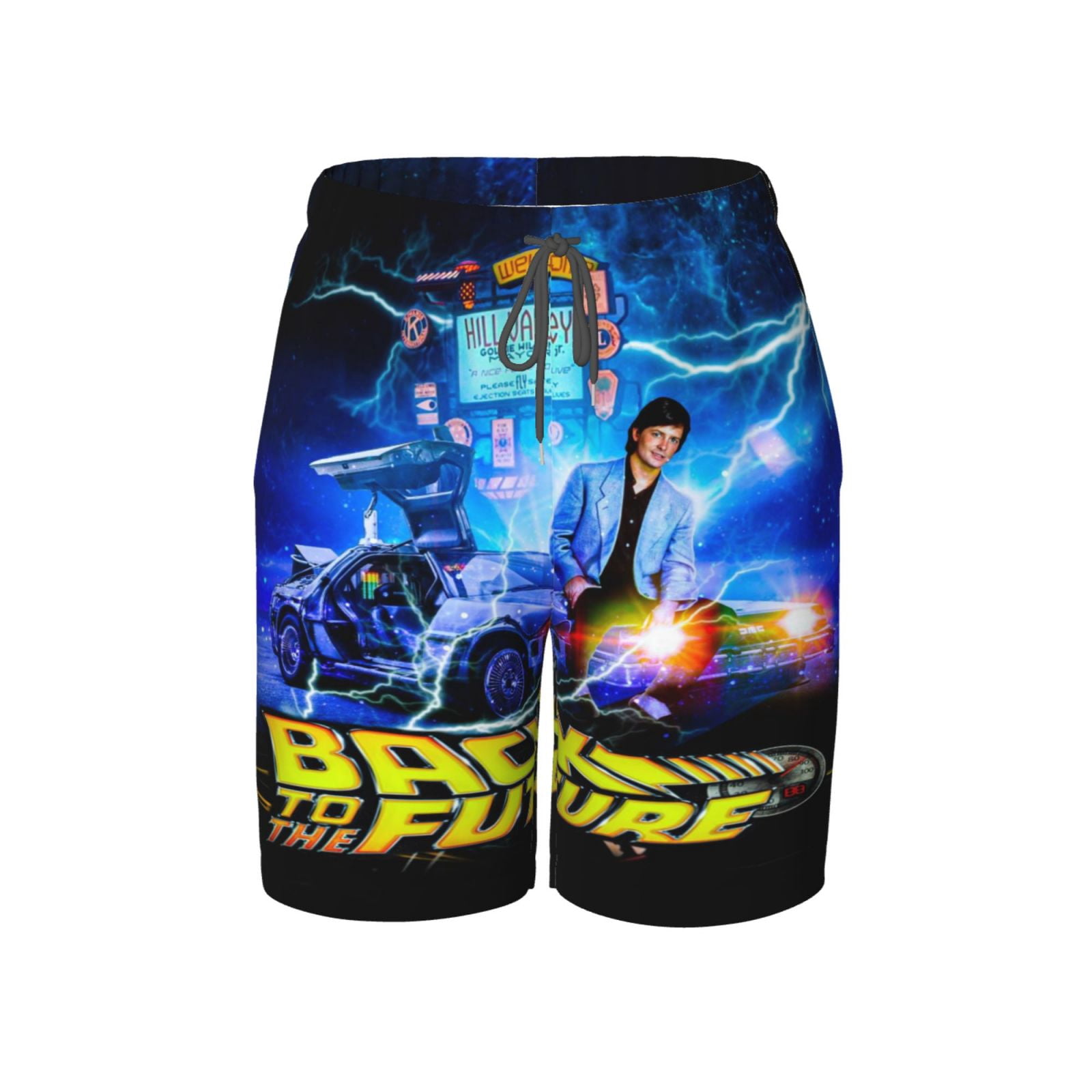 Boys Back T0 Movie Future Swim Trunks With Mesh Liner Kids Cartoon ...